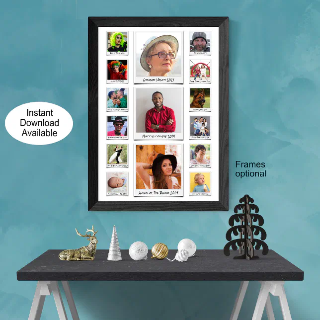 Custom 15 Photo Collage And Text Poster | Zazzle