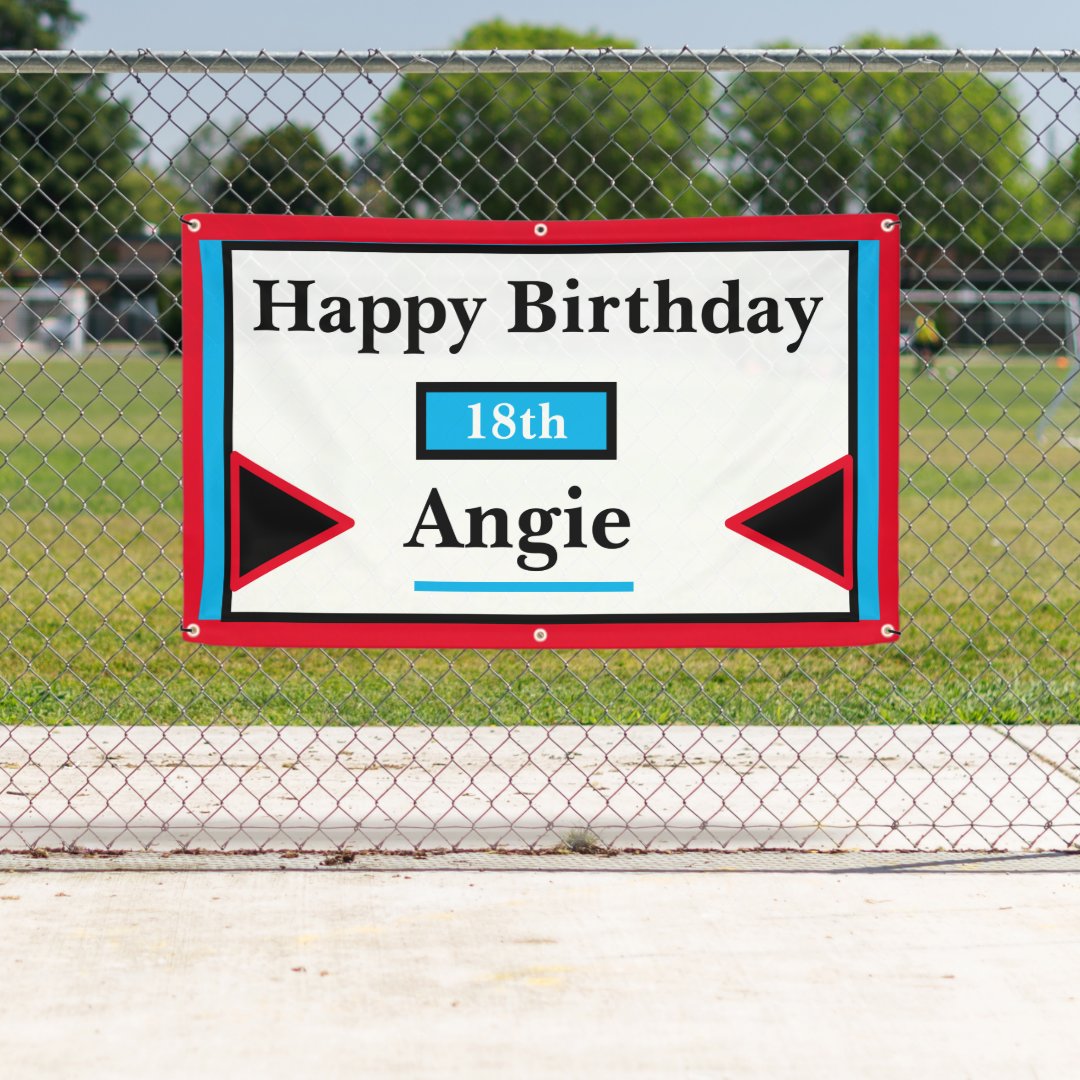 Custom 18 Birthday Banner | Zazzle
