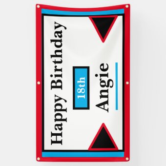 Custom 18 Birthday Banner | Zazzle