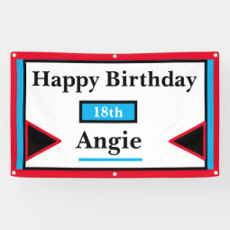 Custom 18 Birthday Banner | Zazzle