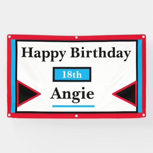Custom 18 Birthday Banner | Zazzle