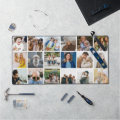 Custom 18 Photo Grid Collage Modern Desk Mat | Zazzle