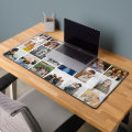 Custom 18 Photo Grid Collage Modern Desk Mat | Zazzle