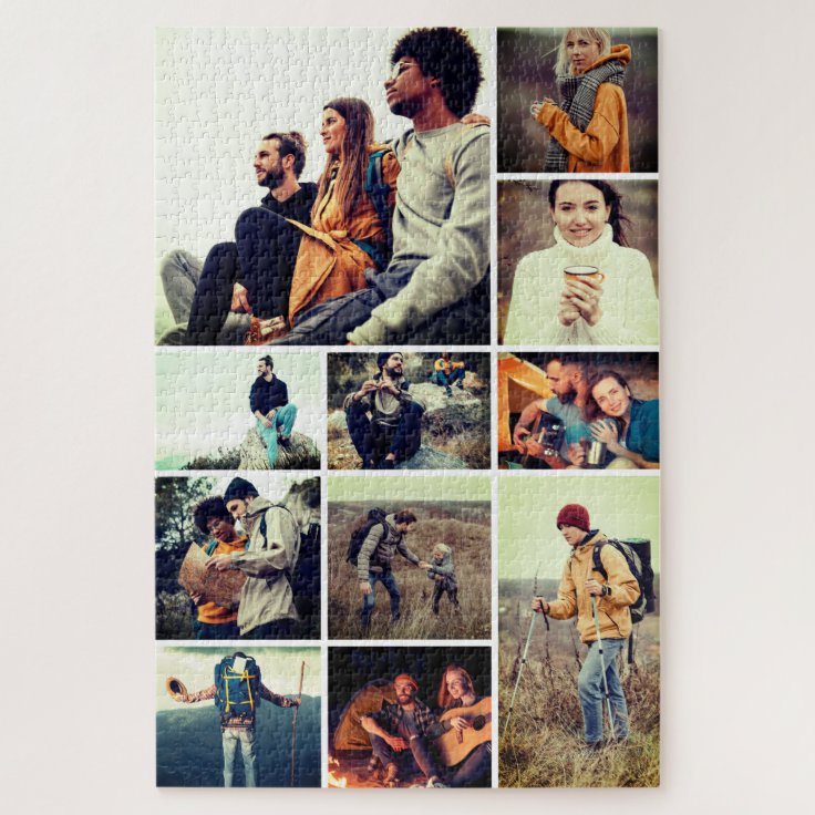 Custom 1,014 Piece 11-Photo Collage Difficult Jigsaw Puzzle | Zazzle