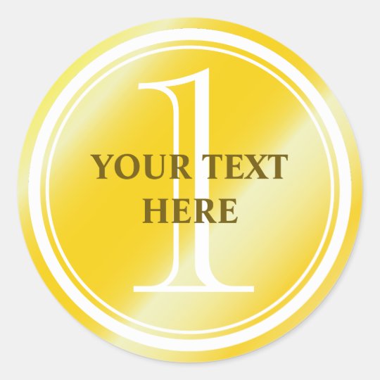 Custom 1st prize gold medal stickers and seals | Zazzle.com