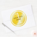 Custom 1st prize gold medal stickers and seals | Zazzle