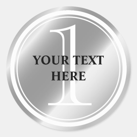 Custom 1st prize silver medal stickers and seals | Zazzle.com