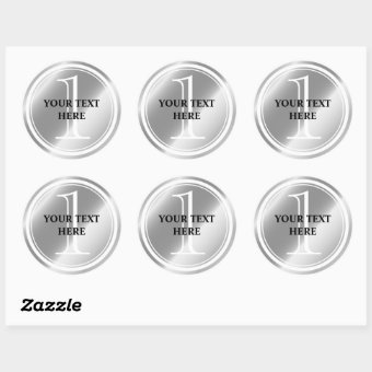 Custom 1st prize silver medal stickers and seals | Zazzle