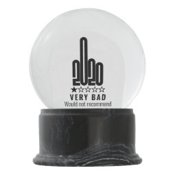 Custom 2020 Middle Finger Review Wouldnt Recommend Snow Globe | Zazzle