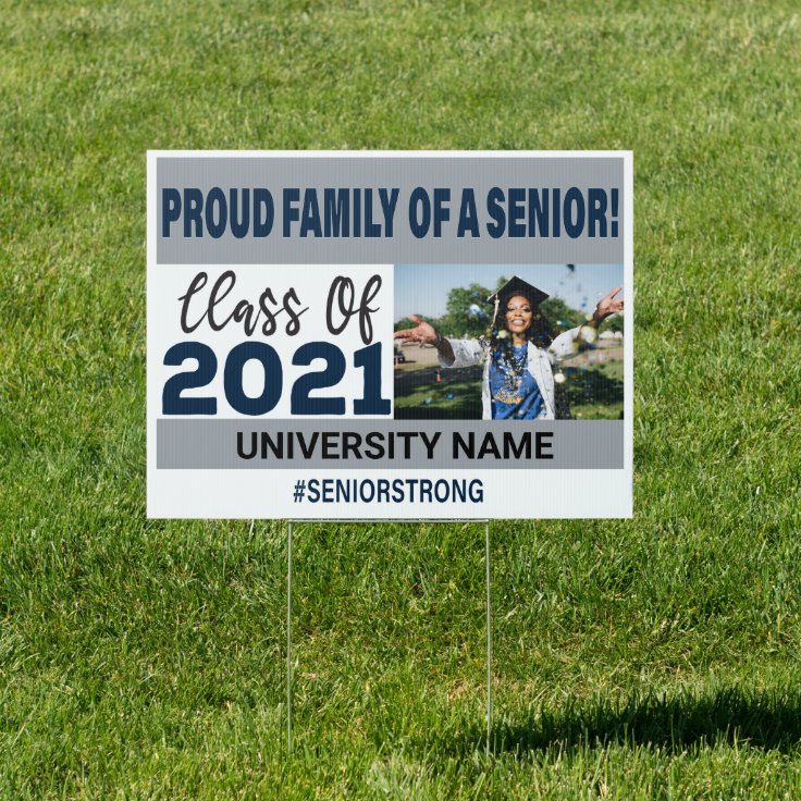 Custom 2021 Senior Graduation Congrats Sign | Zazzle