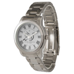 Custom 25 Years Silver Wedding Anniversary Watch | Zazzle