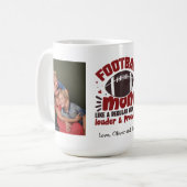Custom 2 Photo Football Mom Mug | Zazzle