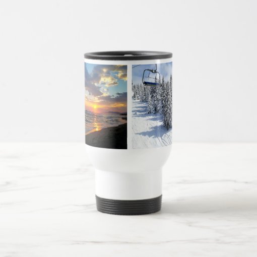 Custom 2 Photo Personalized Travel Mug | Zazzle