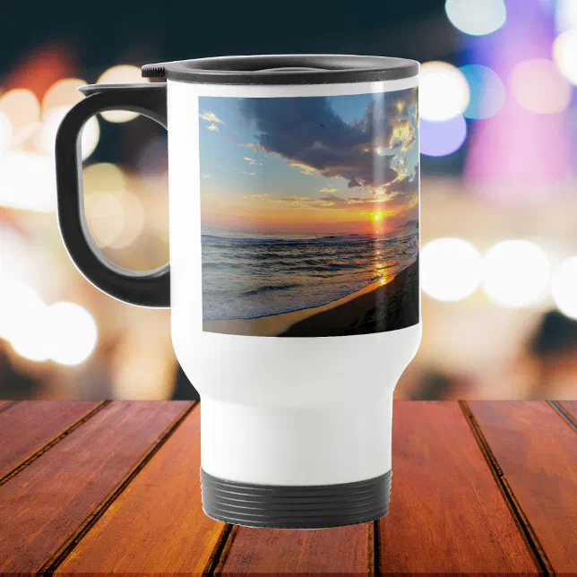 Custom 2 Photo Personalized Travel Mug | Zazzle
