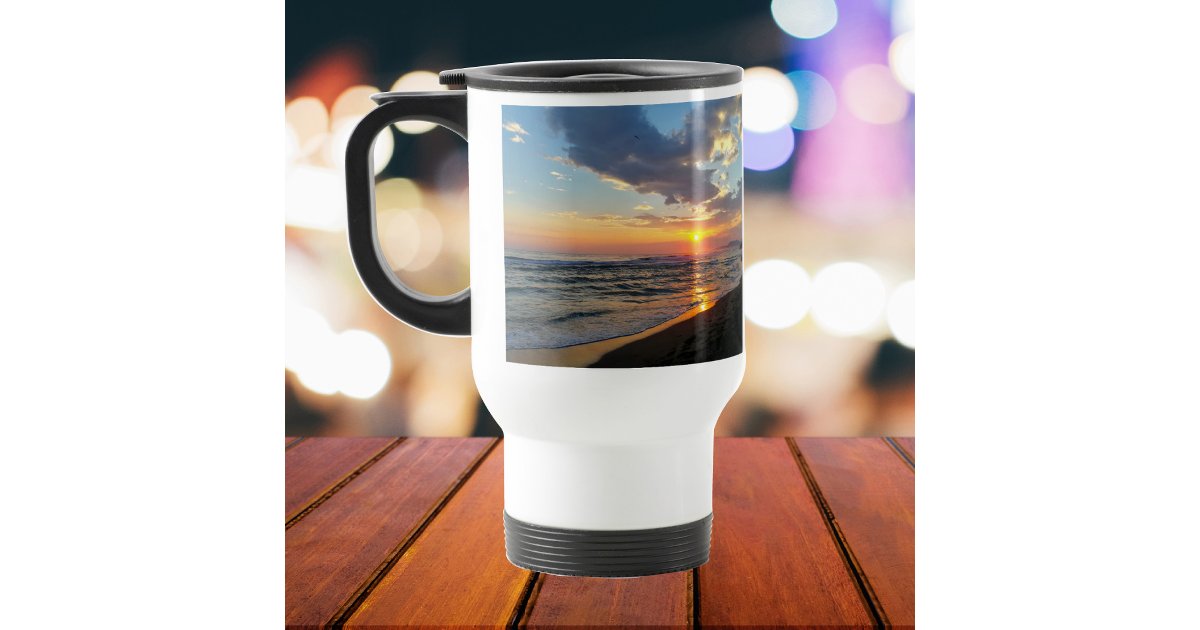 Custom 2 Photo Personalized Travel Mug | Zazzle