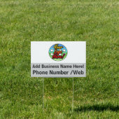 Custom 2-Sided Business Logo Yard Sign, Full-Color Yard Sign | Zazzle