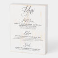 Custom 3-Course Menu Template White Wood Box Sign | Zazzle