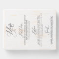Custom 3-Course Menu Template White Wood Box Sign | Zazzle