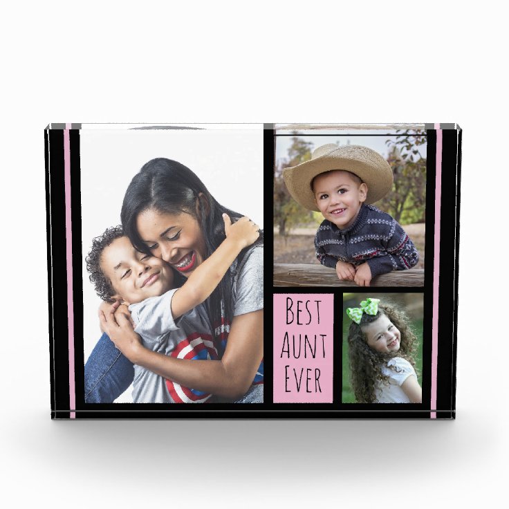 Custom 3 Photo Collage Best Aunt Ever | Zazzle