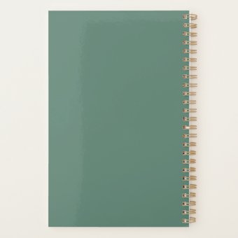 Custom 3-Photo Personalized Eucalyptus Green 2025 Planner | Zazzle