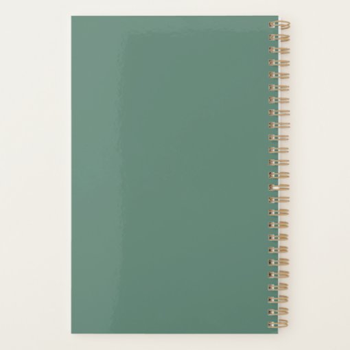 Custom 3-Photo Personalized Eucalyptus Green 2025 Planner | Zazzle