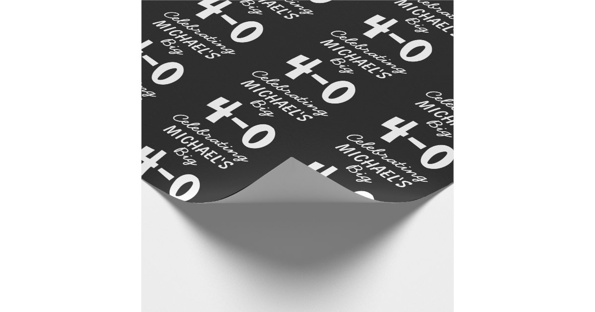 Custom 40th Birthday Celebrating 40 Wrapping Paper | Zazzle