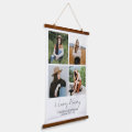 Custom 4 Photo Collage Funeral In Loving Memory Hanging Tapestry | Zazzle
