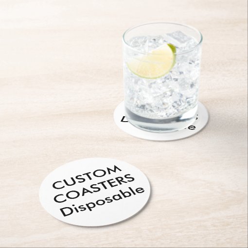 Custom 4" Round Disposable Party Coasters | Zazzle