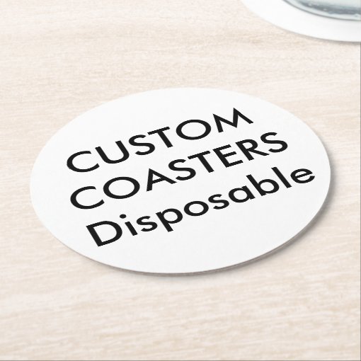 Custom 4" Round Disposable Party Coasters | Zazzle