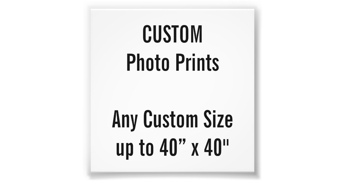 Custom 4” x 4" Photo Print (or any custom size) | Zazzle