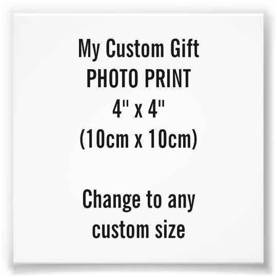 Custom 4" x 4" Photo Print Template | Zazzle.com