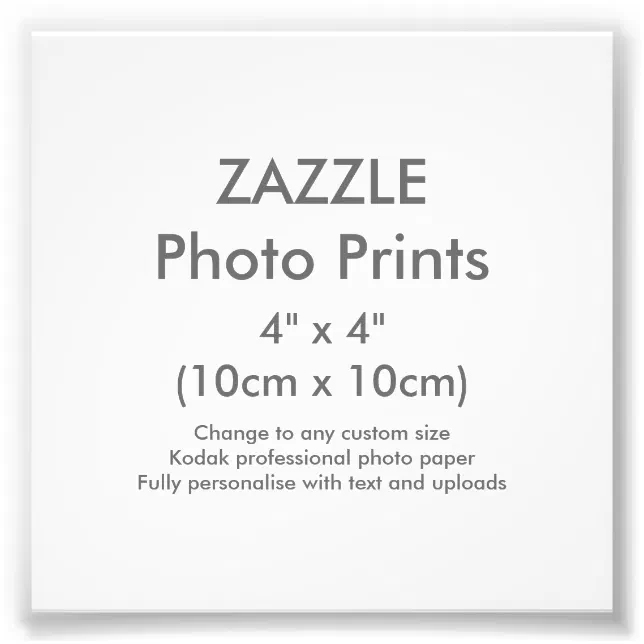 Custom 4" x 4" Square Photo Print Template | Zazzle