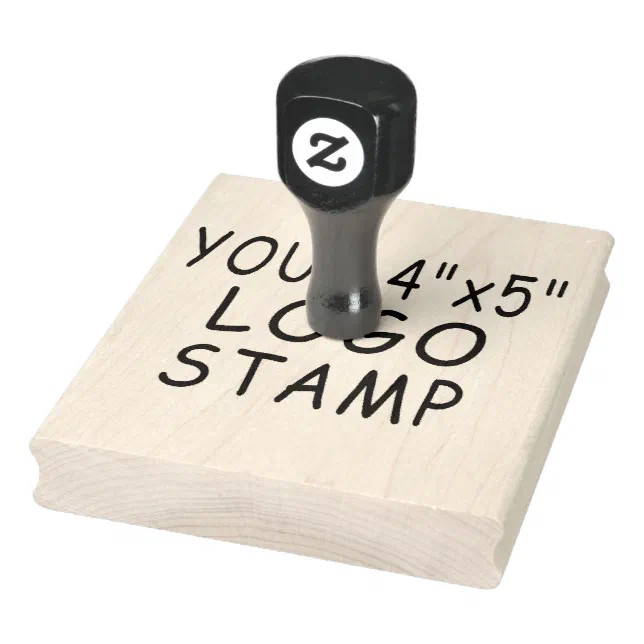 Custom 4" x 5" Logo Stamper Rubber Stamp | Zazzle