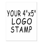 Custom 4" x 5" Logo Stamper Rubber Stamp | Zazzle