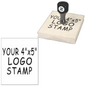 Custom 4" x 5" Logo Stamper Rubber Stamp | Zazzle