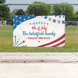 Custom 4th of July Family Summer BBQ Party Banner | Zazzle