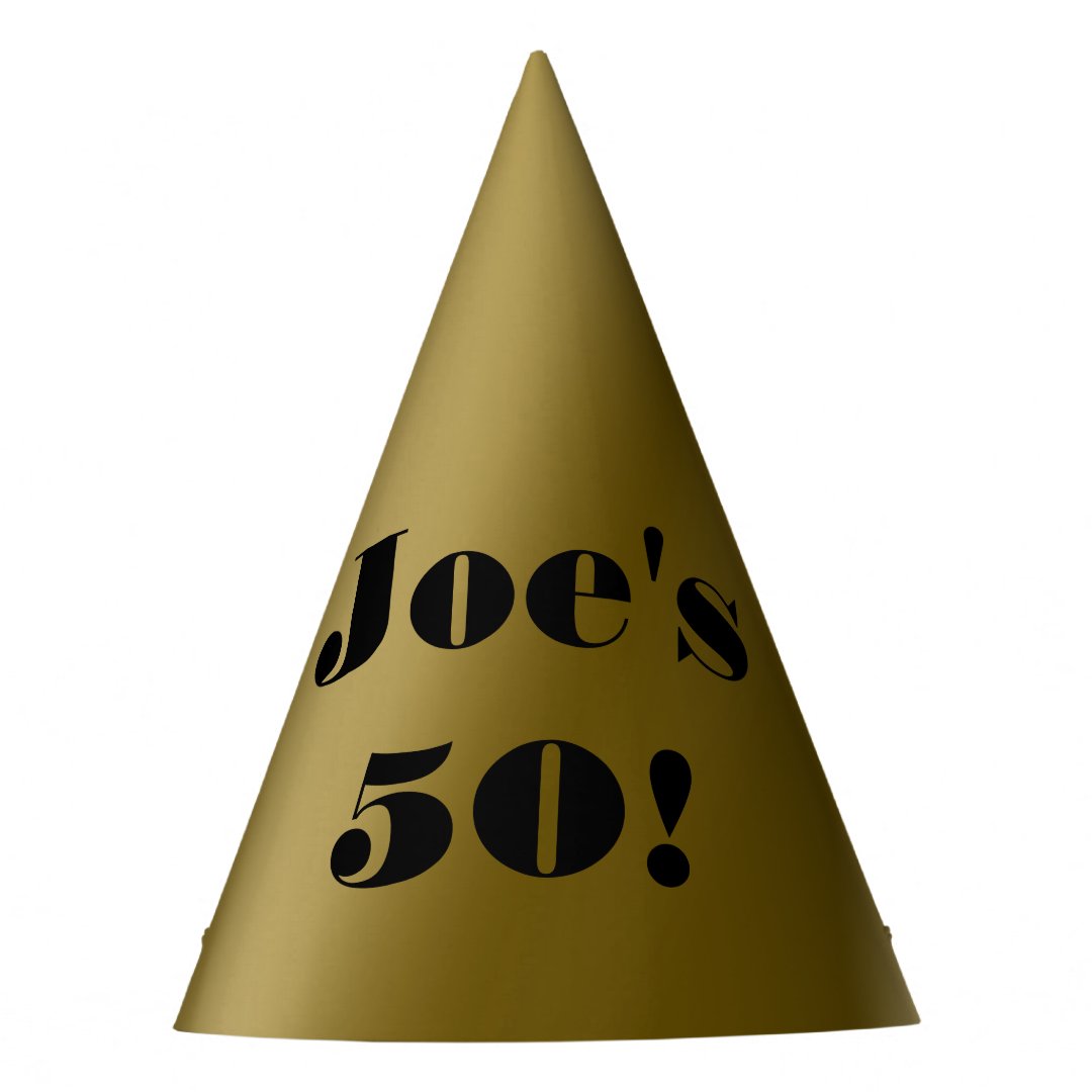 Custom 50th Birthday Party Hat | Zazzle