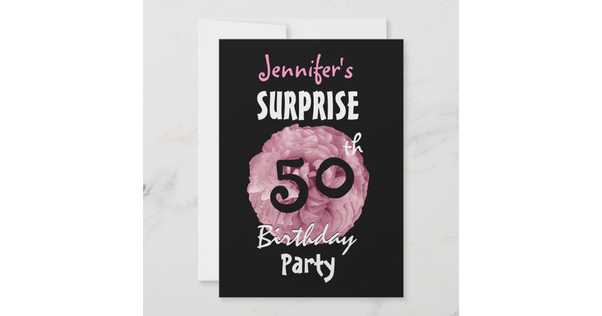 Custom 50th SURPRISE Birthday Party Invitation | Zazzle