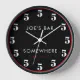 Custom 5 O'clock Bar Happy Hour Black Clock | Zazzle
