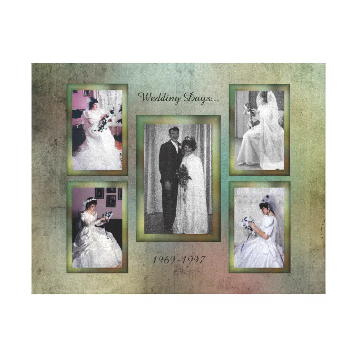 Custom 5 Photo Collage Canvas Print | Zazzle