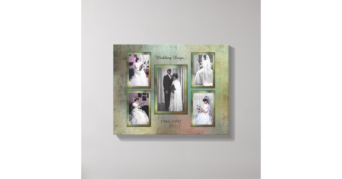 Custom 5 Photo Collage Canvas Print | Zazzle