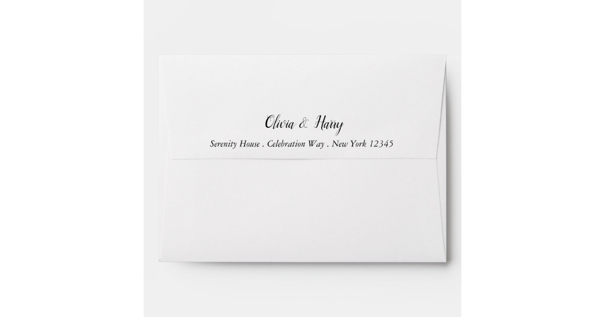 Custom 5 x 7" Wedding Invitation Envelope | Zazzle