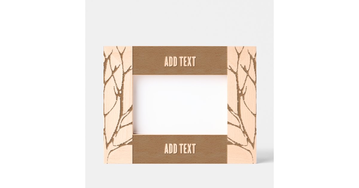 Custom 6" x 4" Landscape, FrameStyle: natural Engraved Frames | Zazzle