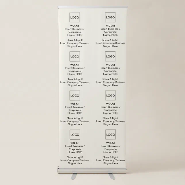 Custom 8 Business Logos, Names and Slogans Meeting Retractable Banner ...