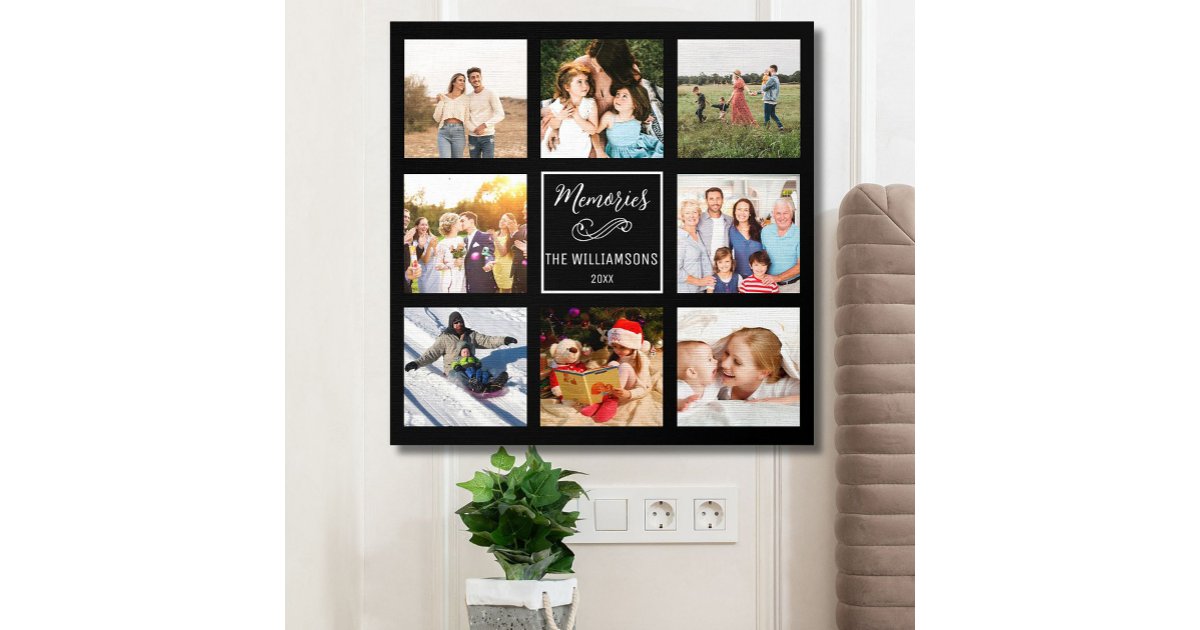 Custom 8 Photo Collage Foam Peel & Stick | Zazzle