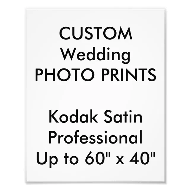 Custom 8" x 10" Professional Photo Prints | Zazzle