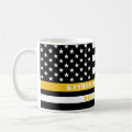 Custom 911 Dispatcher USA Flag Thin Gold Line Coffee Mug | Zazzle