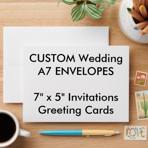 Custom A7 Envelopes 7" x 5" Invitations & Cards | Zazzle