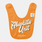 Custom Absolute Unit Meme Funny Retro Typography Baby Bib | Zazzle