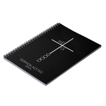 Custom Abstract Cross Minimalist Christian Notebook | Zazzle